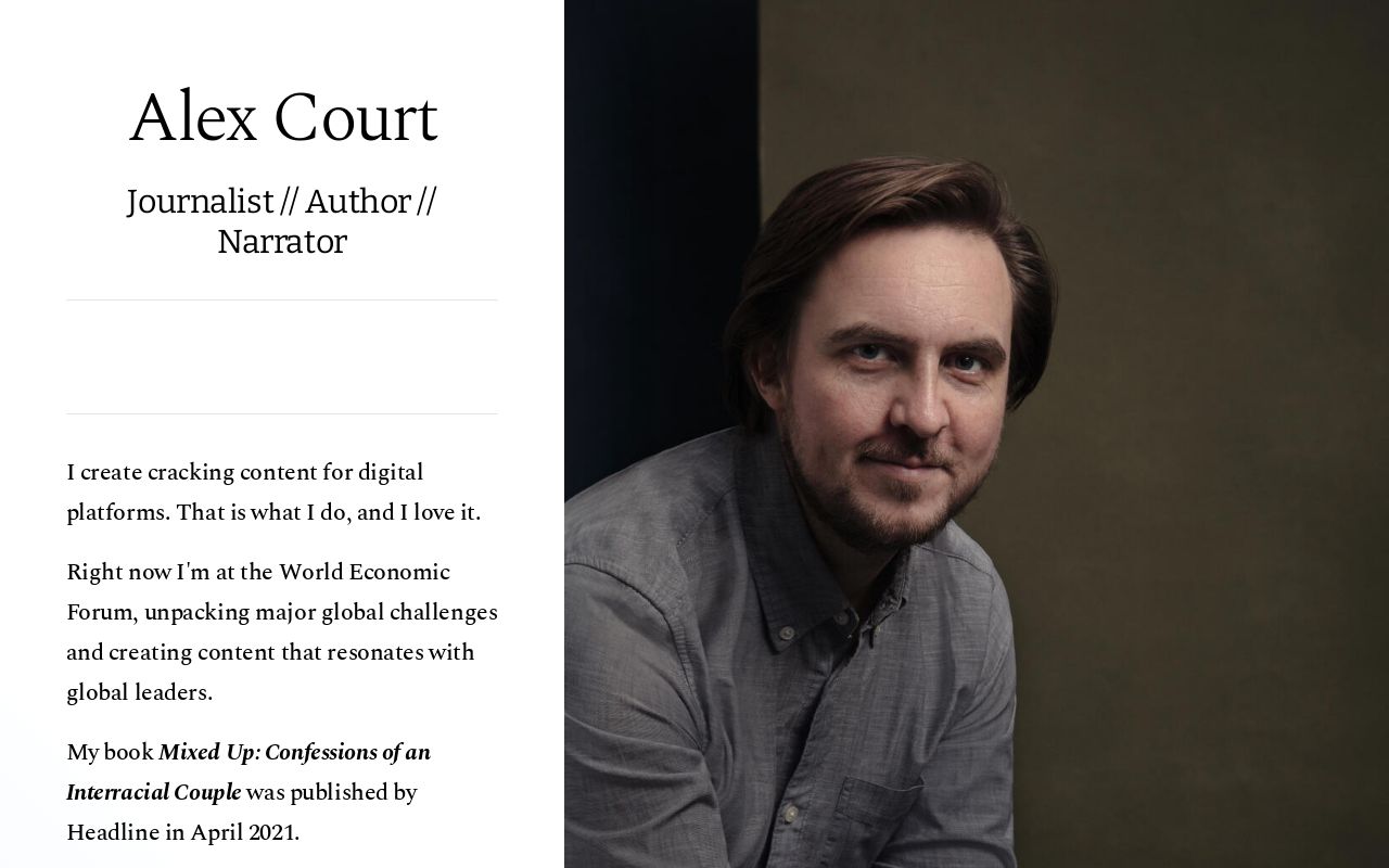 Alex Court: writer, storyteller, creator